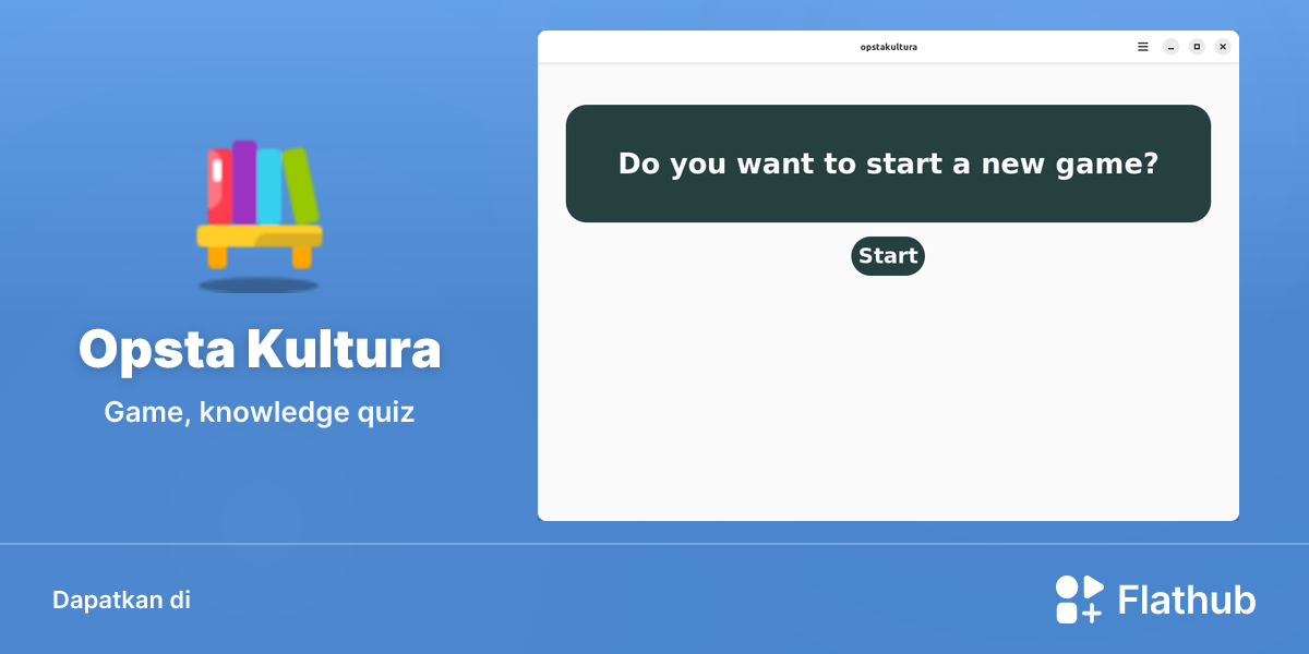 Memasang Opsta Kultura di Linux | Flathub