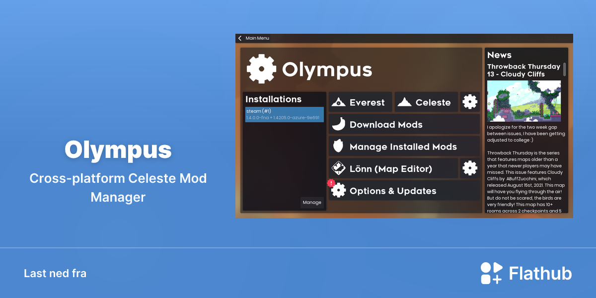 Installer Olympus på Linux | Flathub