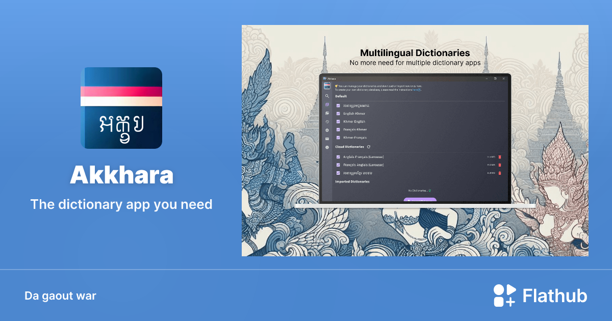 Staliañ Akkhara war Linux | Flathub