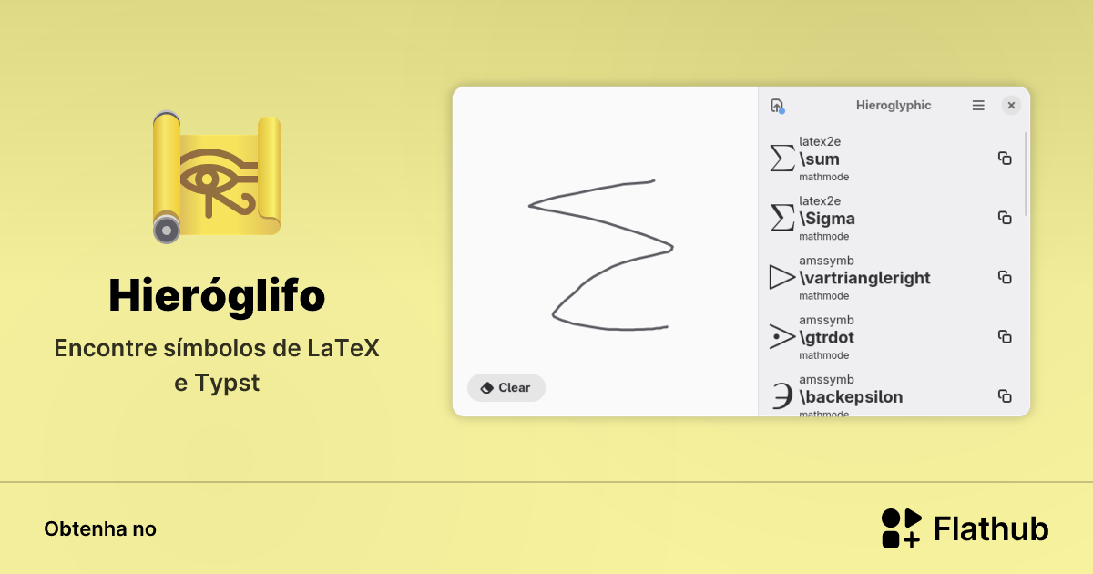 Instalar Hieróglifo No Linux Flathub