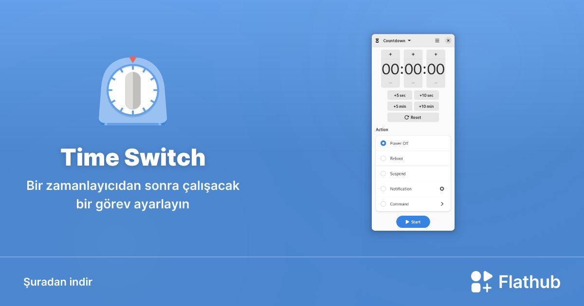 Time Switch uygulamasını Linux'ta kur | Flathub