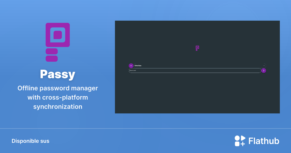 Installar Passy sus Linux | Flathub