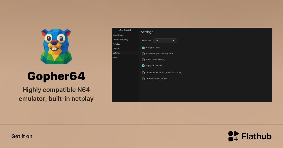 Gopher64 لەسەر لینوکس دابمەزرێنە | فلاتهەب