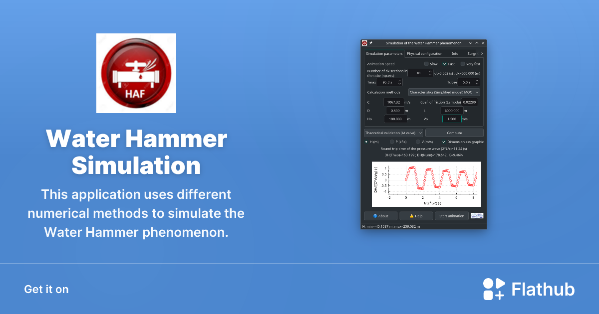 Install Water Hammer Simulation on Linux | Flathub