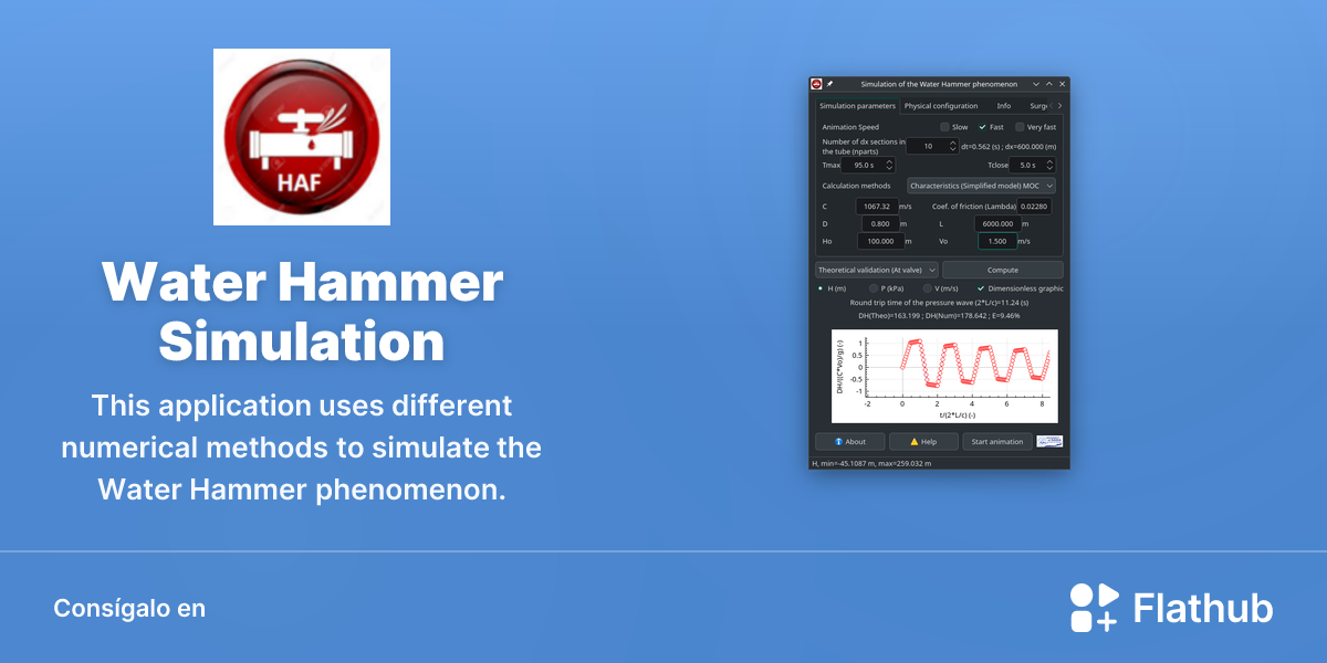 Instalar Water Hammer Simulation en Linux | Flathub