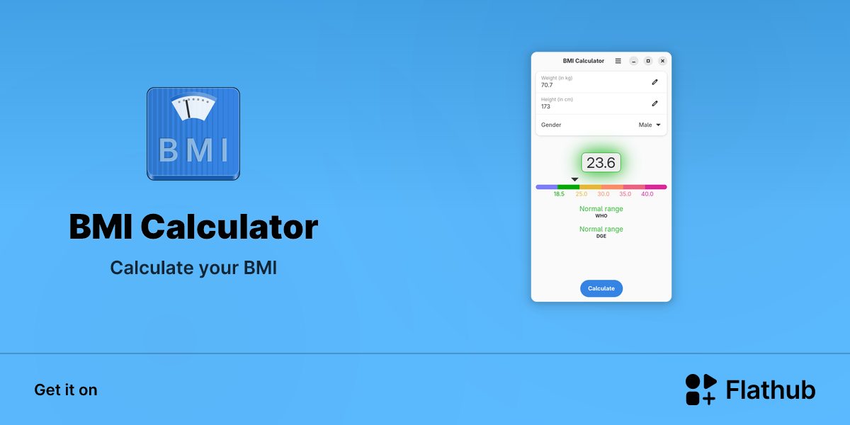 Install BMI Calculator on Linux | Flathub