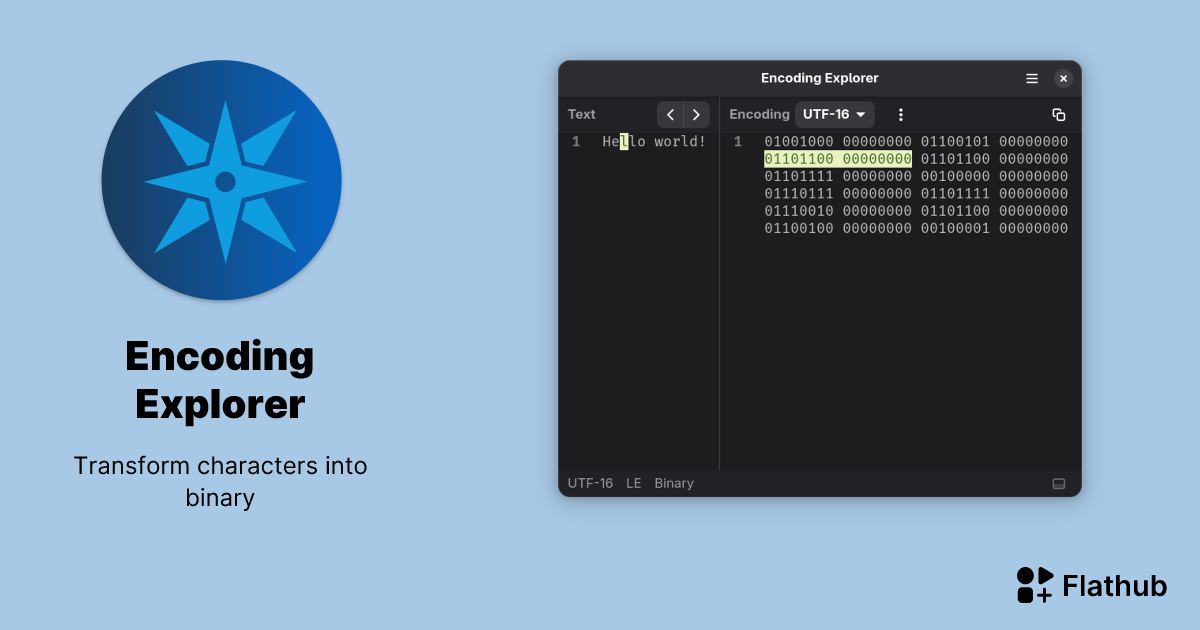Instalar Encoding Explorer no Linux | Flathub