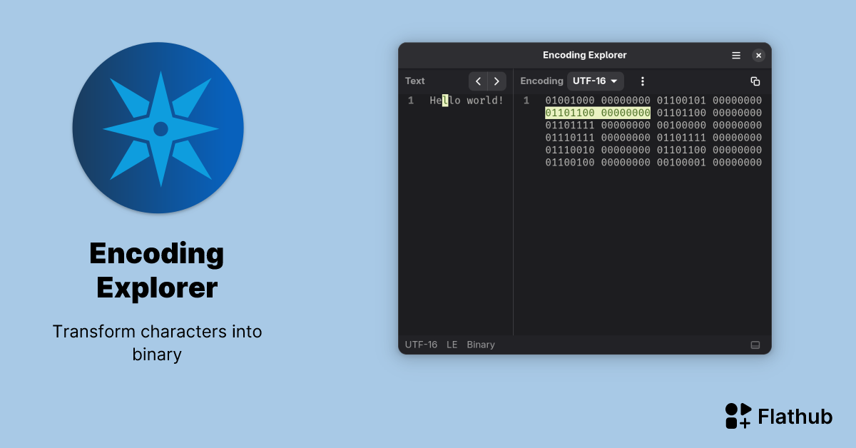 Установить «Encoding Explorer» на Linux | Flathub