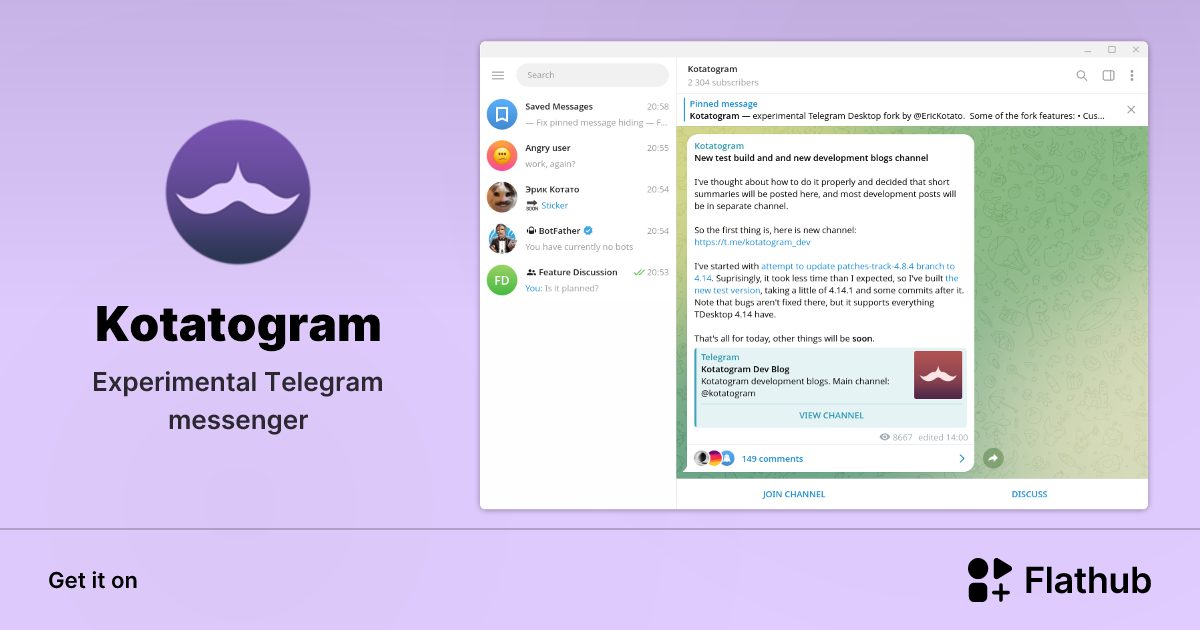 Install Kotatogram Desktop on Linux | Flathub