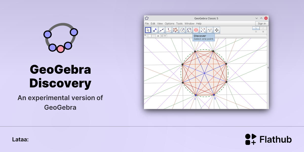 Asenna GeoGebra Discovery Linuxiin | Flathub