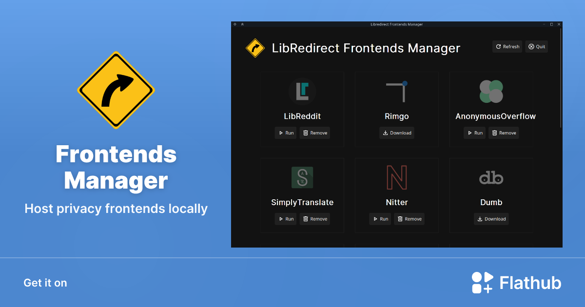 Install Frontends Manager on Linux | Flathub