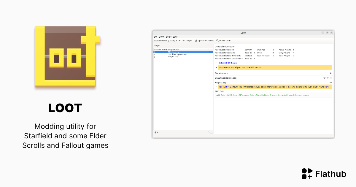 Instalar LOOT en Linux | Flathub