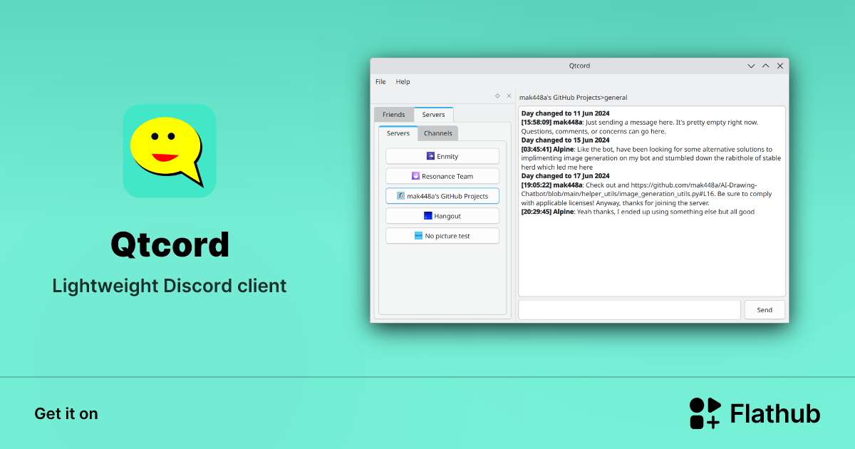 Install Qtcord on Linux | Flathub