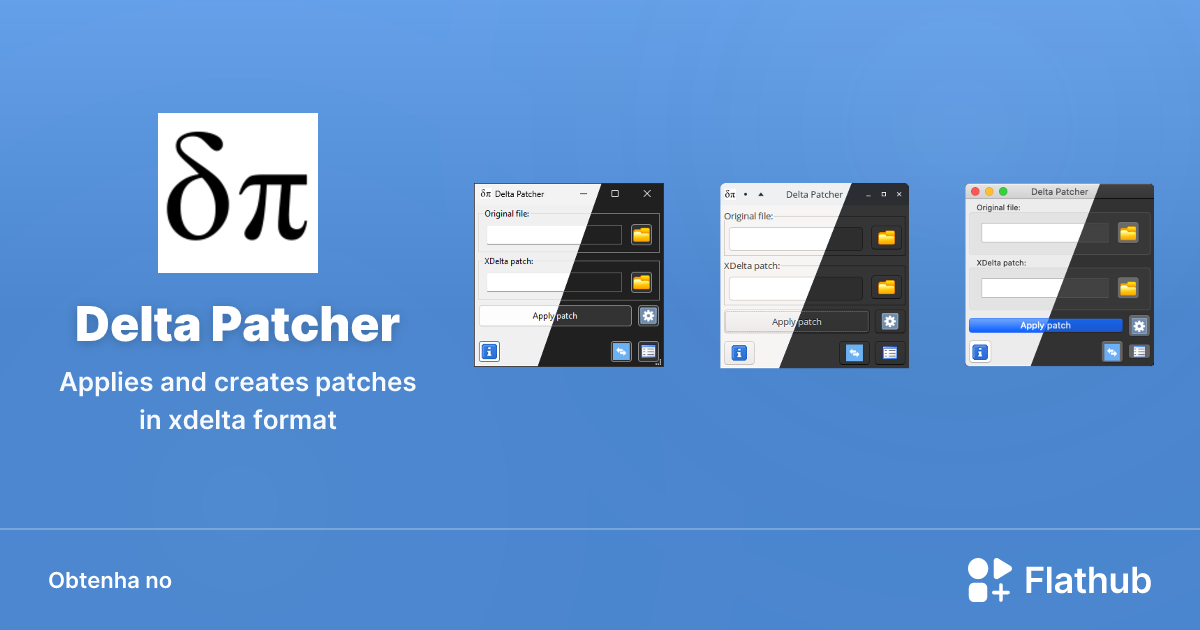 Instalar Delta Patcher no Linux | Flathub