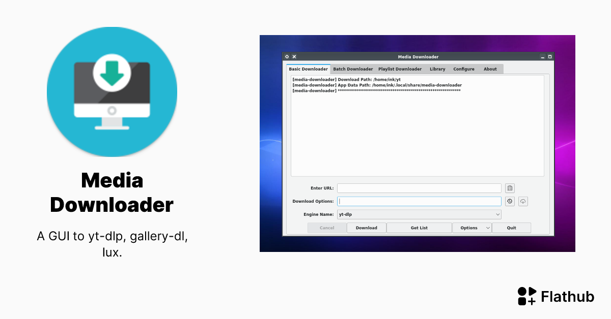 Menginstal Media Downloader di Linux | Flathub