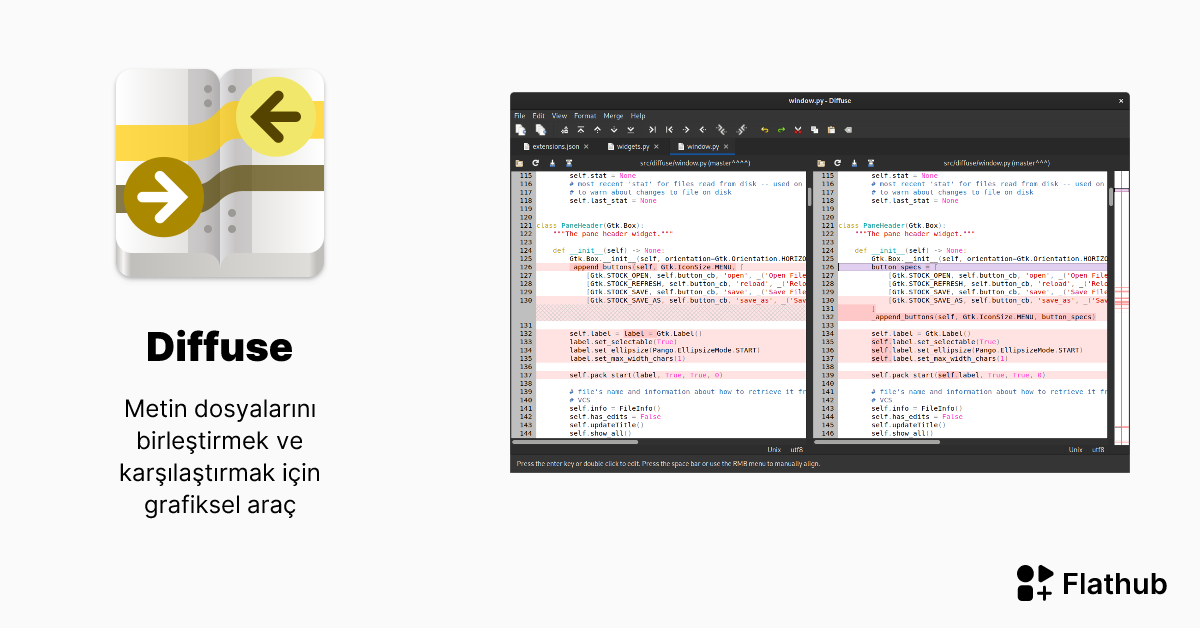 Diffuse uygulamasını Linux'ta kur | Flathub