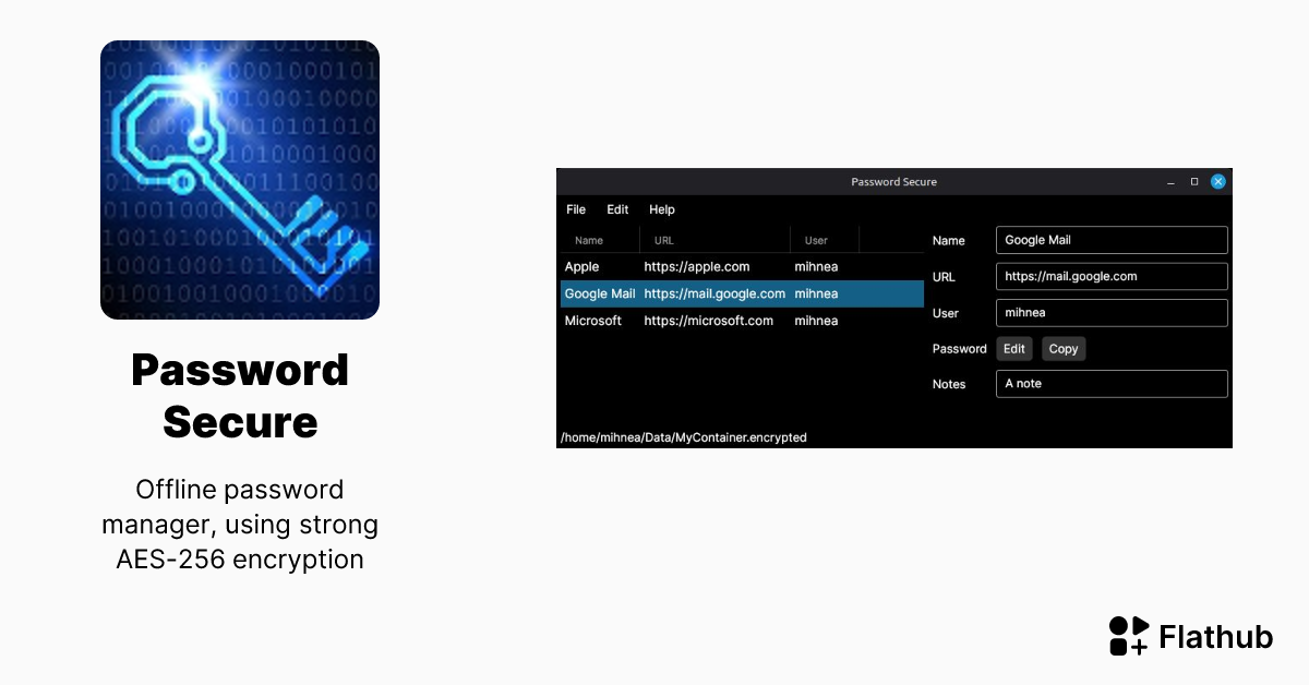 Instalar Password Secure en Linux | Flathub