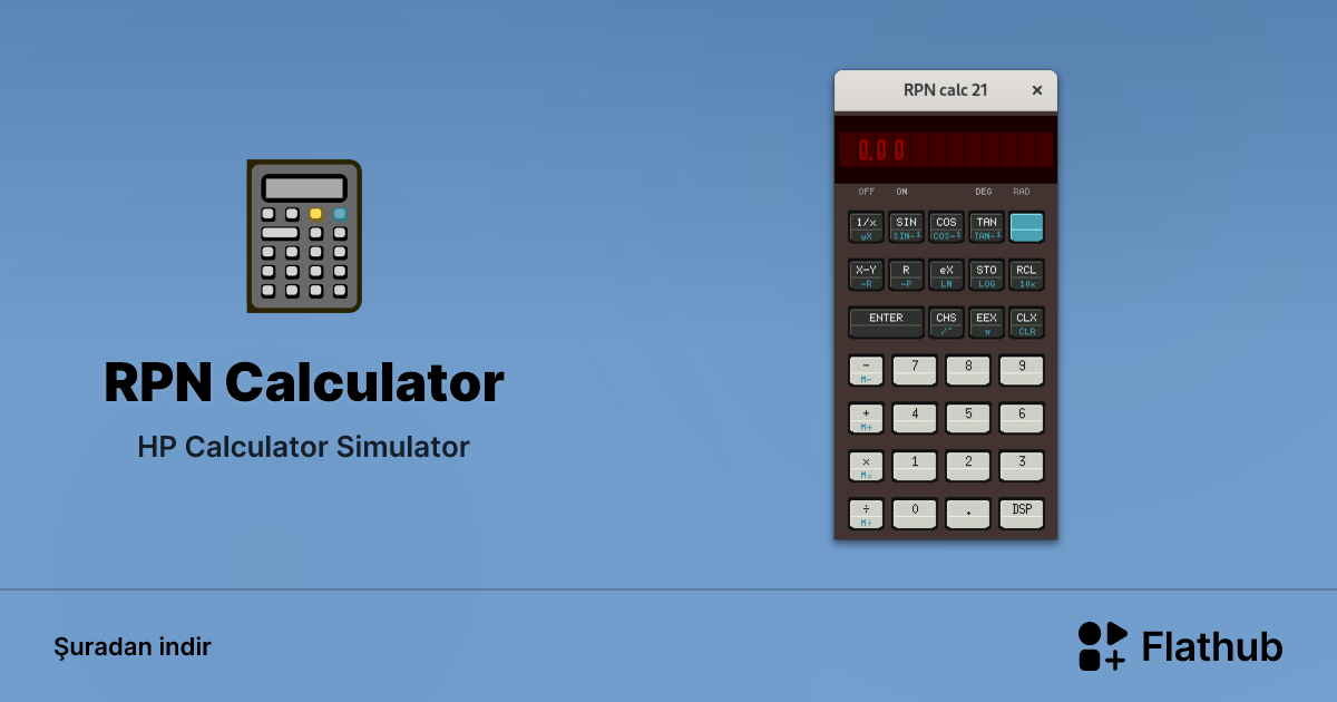 RPN Calculator uygulamasını Linux'ta kur | Flathub