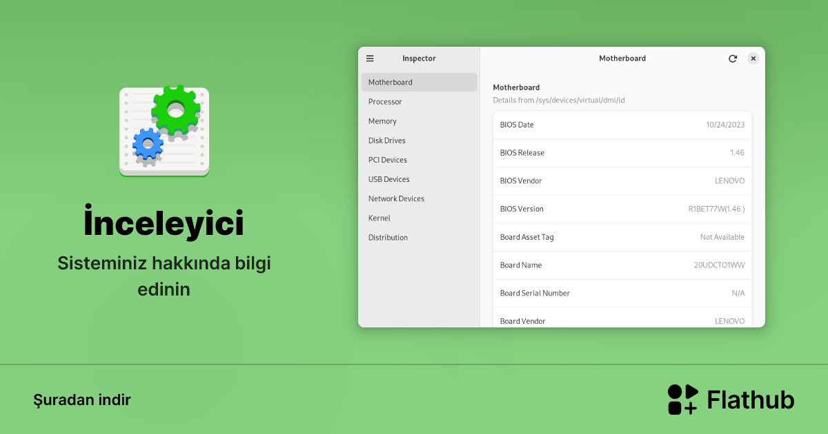 İnceleyici uygulamasını Linux'ta kur | Flathub