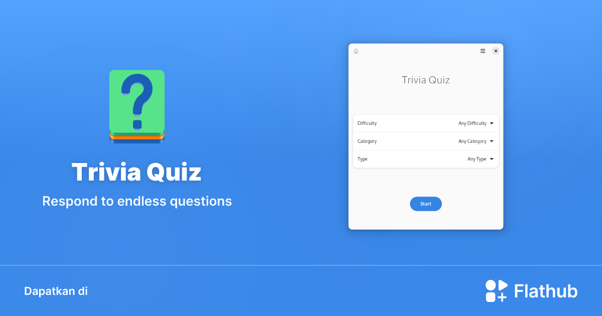 Memasang Trivia Quiz di Linux | Flathub