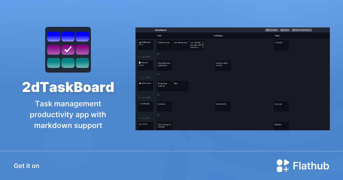 Install 2dTaskBoard on Linux | Flathub