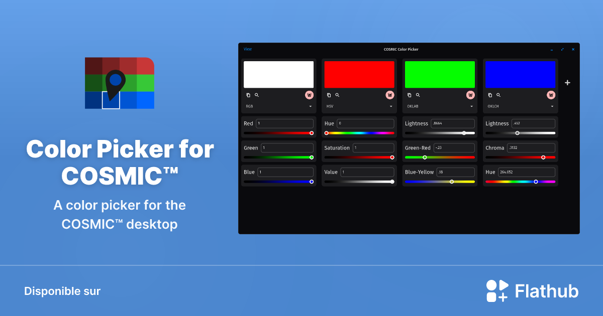 Installer Color Picker for COSMIC™ sur Linux | Flathub