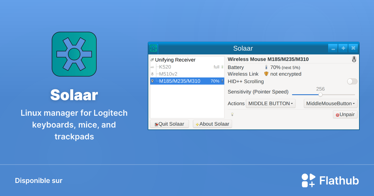 Installer Solaar sur Linux | Flathub