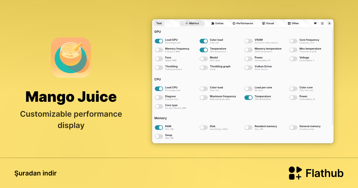 Mango Juice uygulamasını Linux'ta kur | Flathub