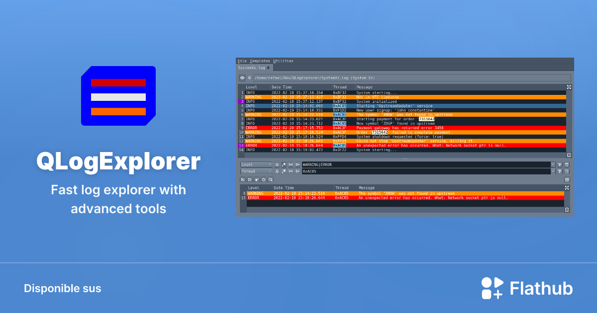 Install QLogExplorer on Linux | Flathub
