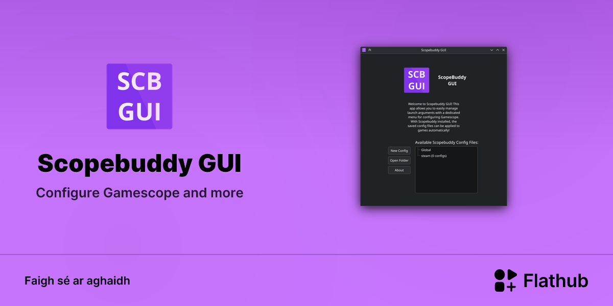 Suiteáil Scopebuddy GUI ar Linux | Flathub