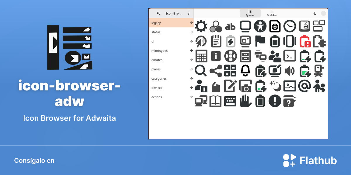 Instalar icon-browser-adw en Linux | Flathub