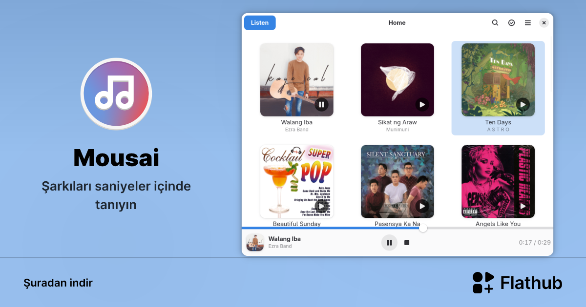 Mousai uygulamasını Linux'ta kur | Flathub