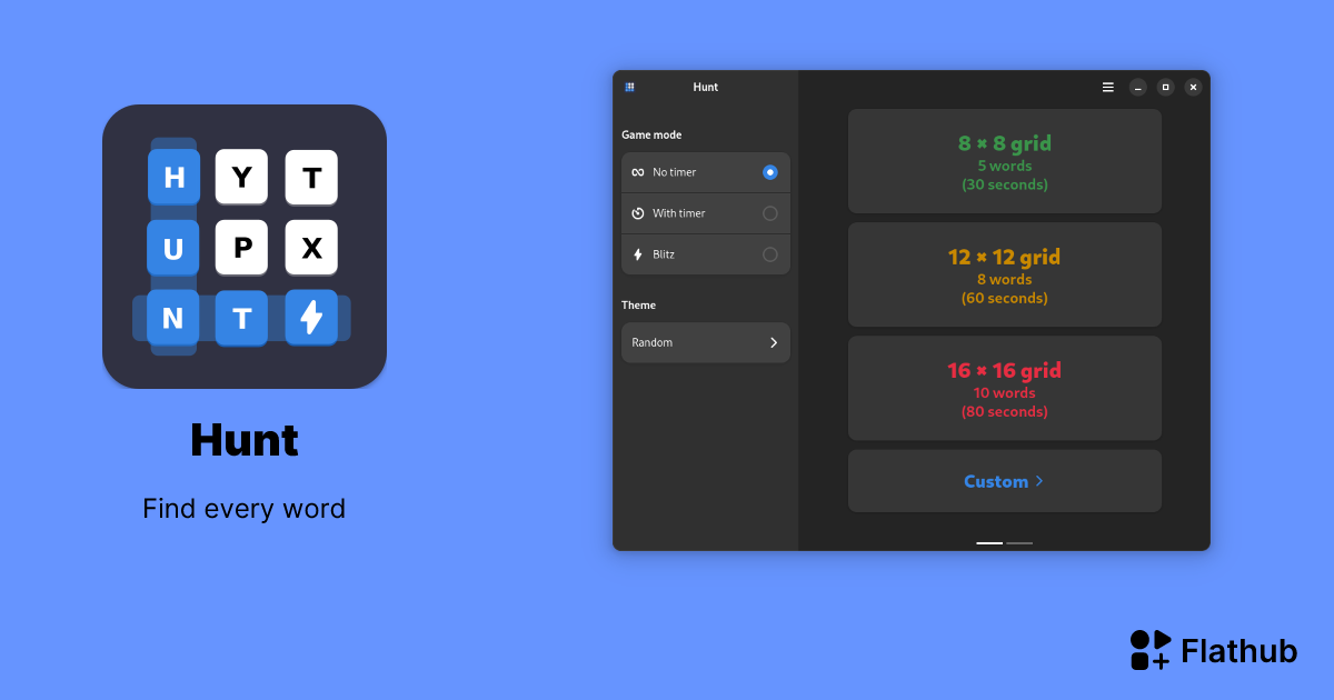 Hunt auf Linux installieren | Flathub