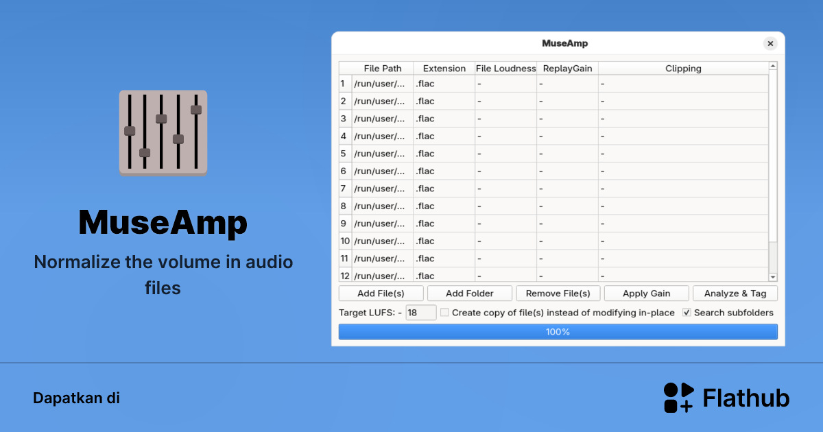 Menginstal MuseAmp di Linux | Flathub