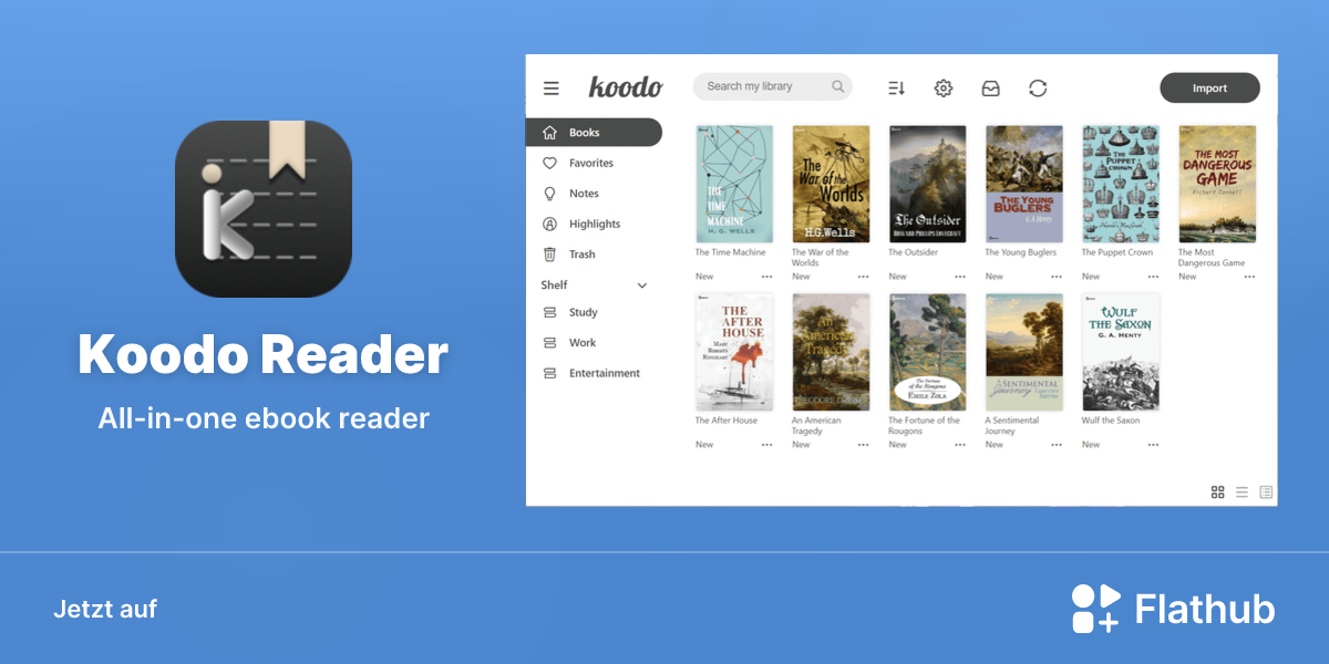 Koodo Reader auf Linux installieren | Flathub