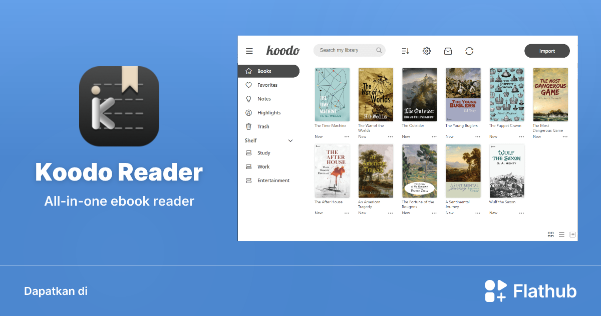 Menginstal Koodo Reader di Linux | Flathub