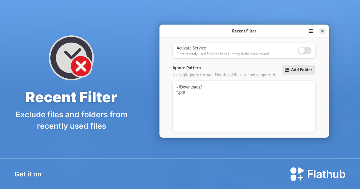 Install Recent Filter on Linux | Flathub