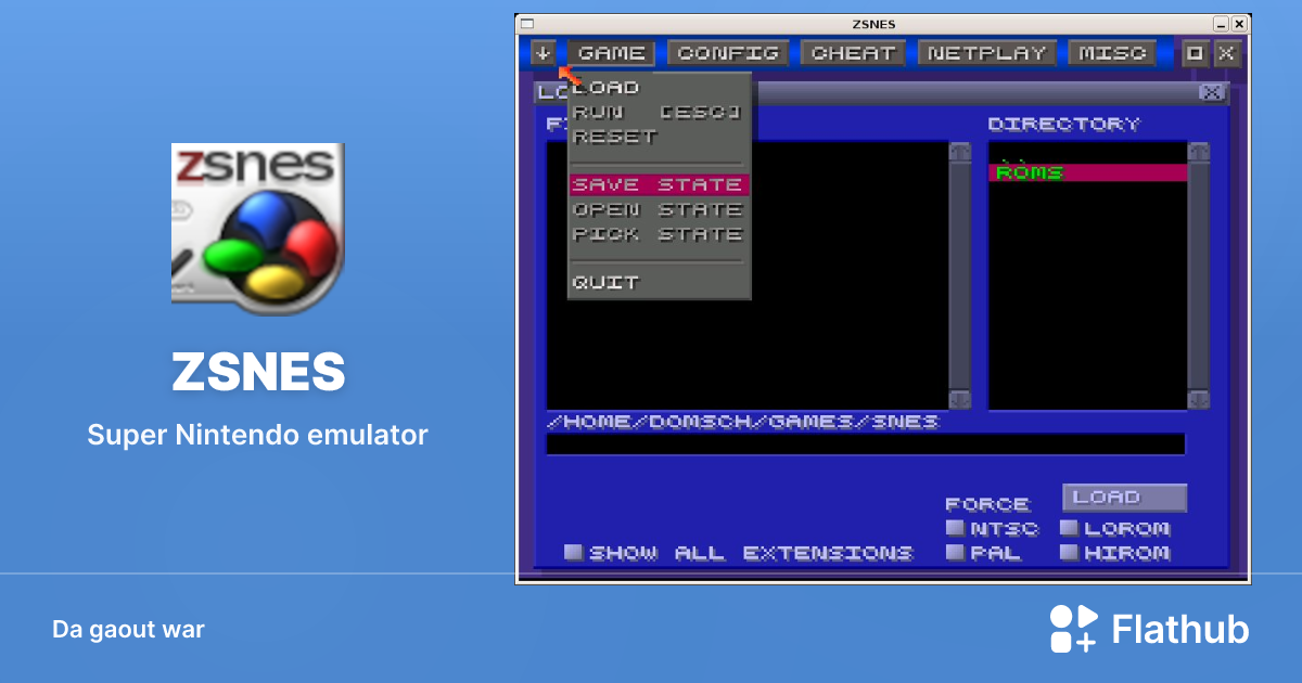Install ZSNES on Linux | Flathub