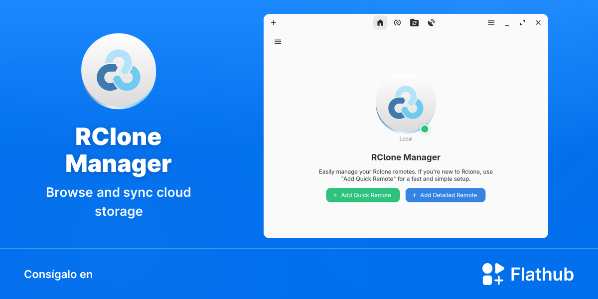 Instalar RClone Manager en Linux | Flathub