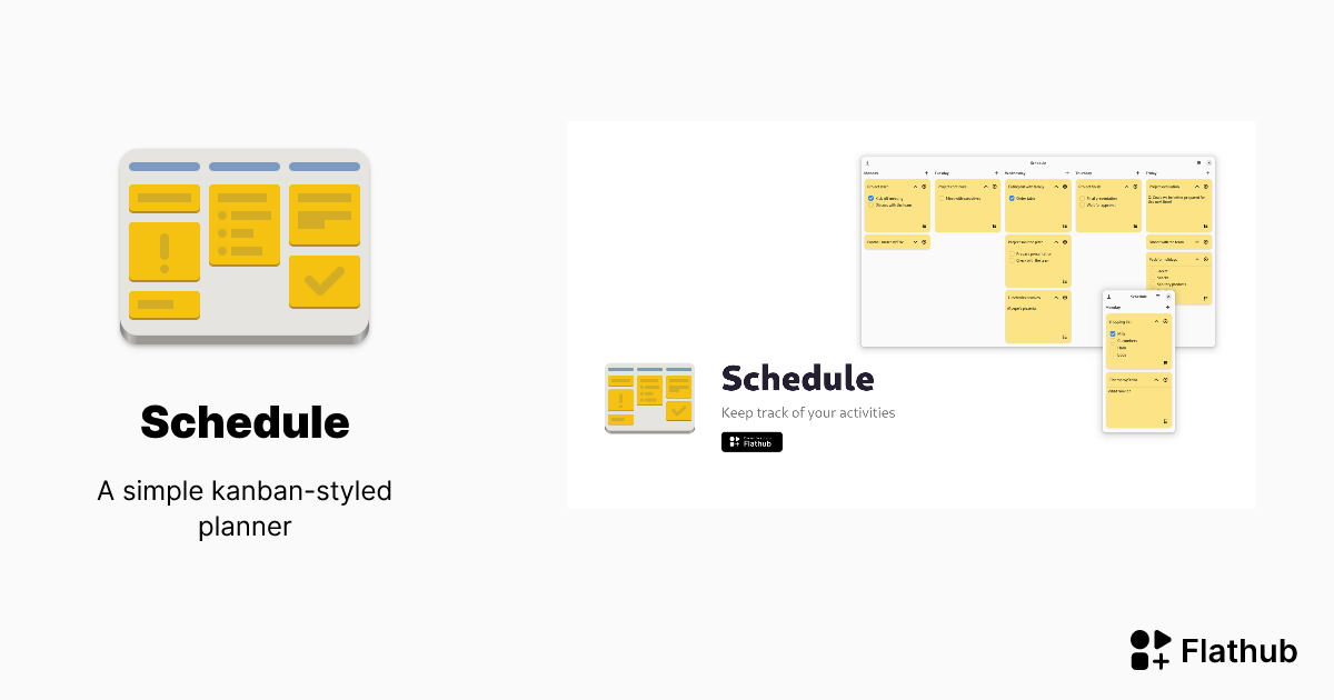 Install Schedule on Linux | Flathub