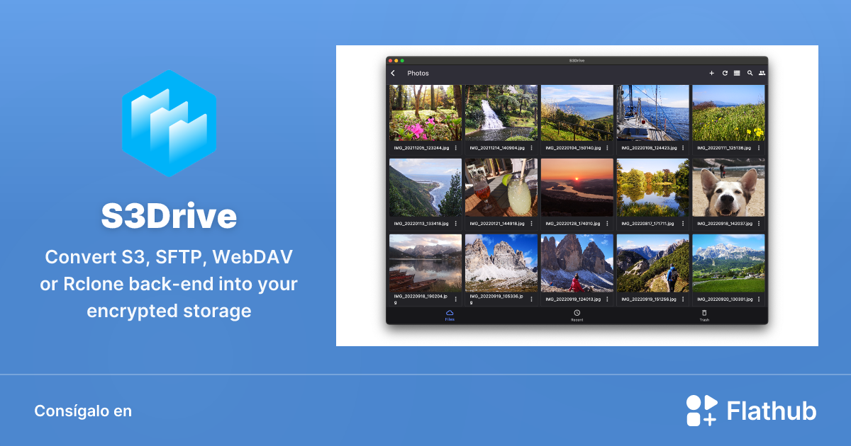 Instalar S3Drive en Linux | Flathub