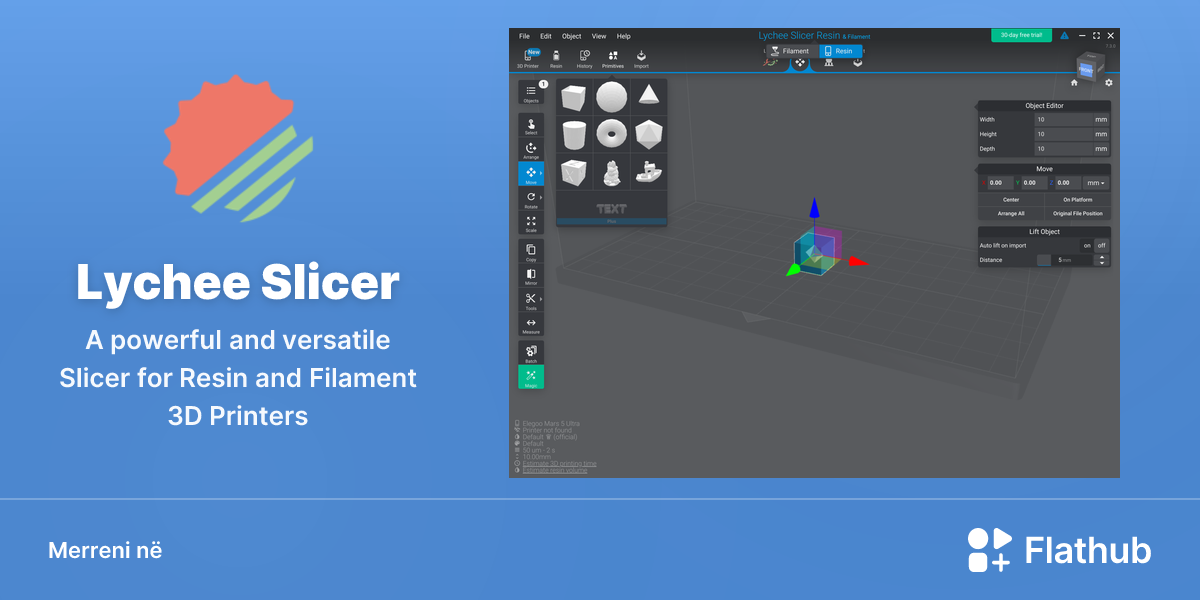 Instalojeni Lychee Slicer në Linux | Flathub