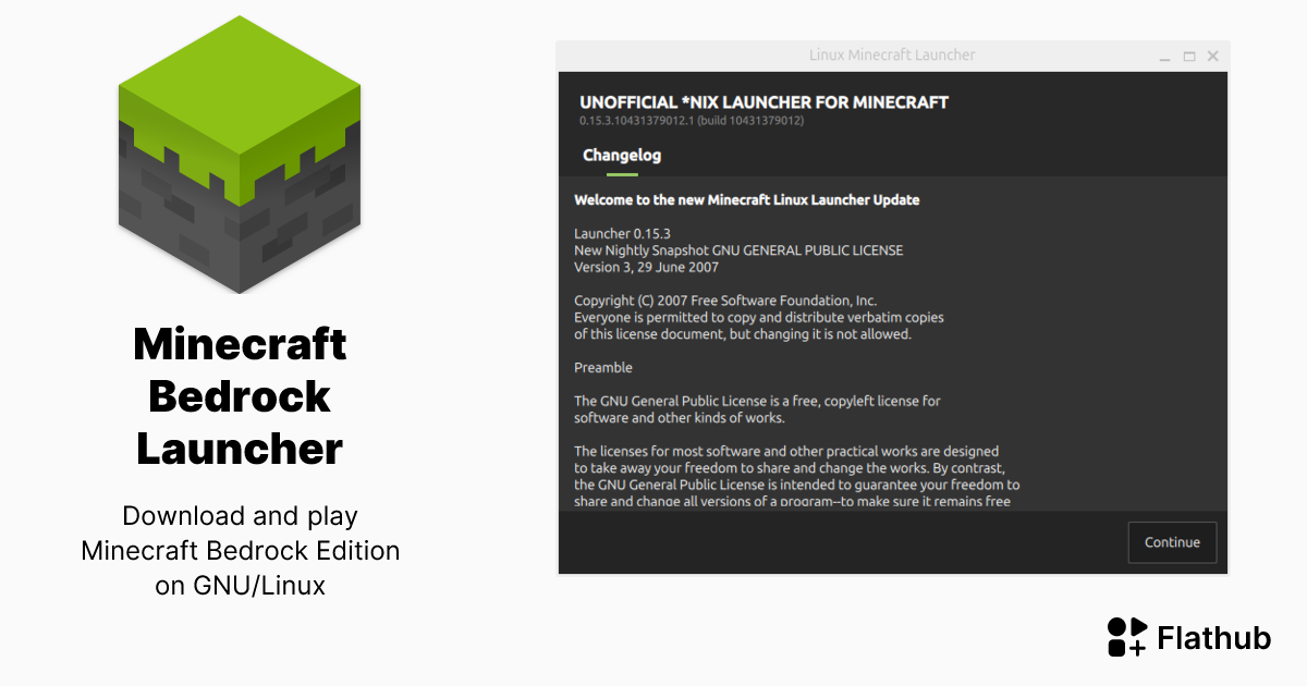 Install Minecraft Bedrock Launcher on Linux | Flathub
