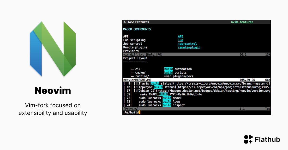 Instalar Neovim en Linux | Flathub