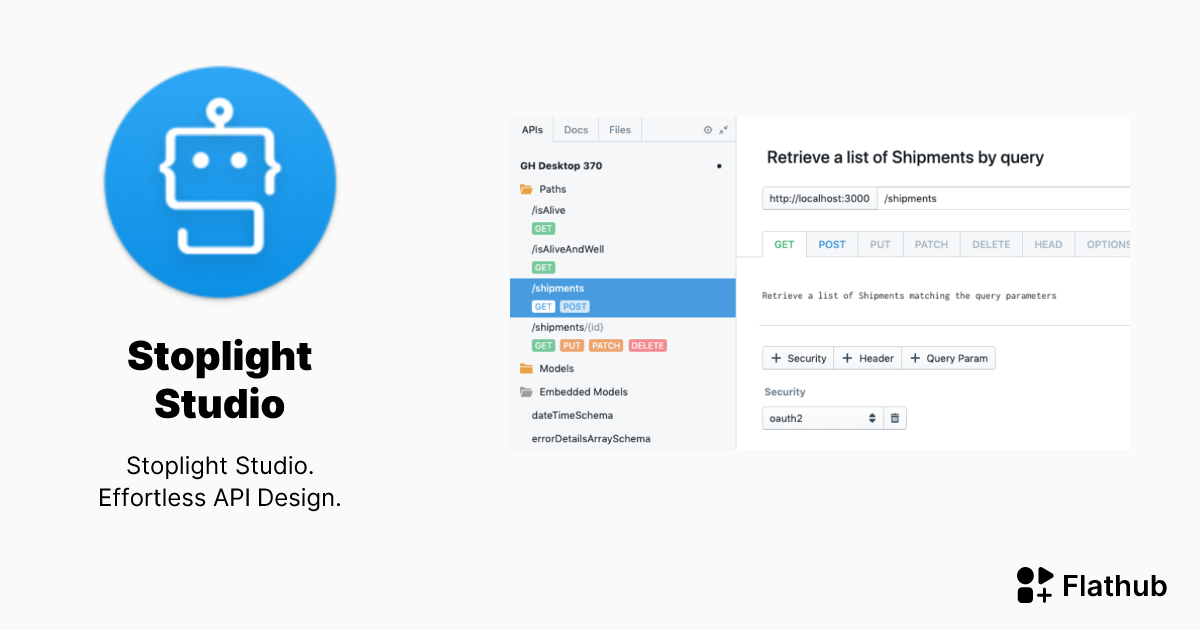 Instalar Stoplight Studio no Linux | Flathub