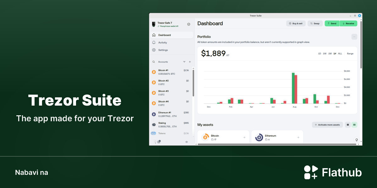 Instaliraj aplikaciju Trezor Suite na Linux | Flathub