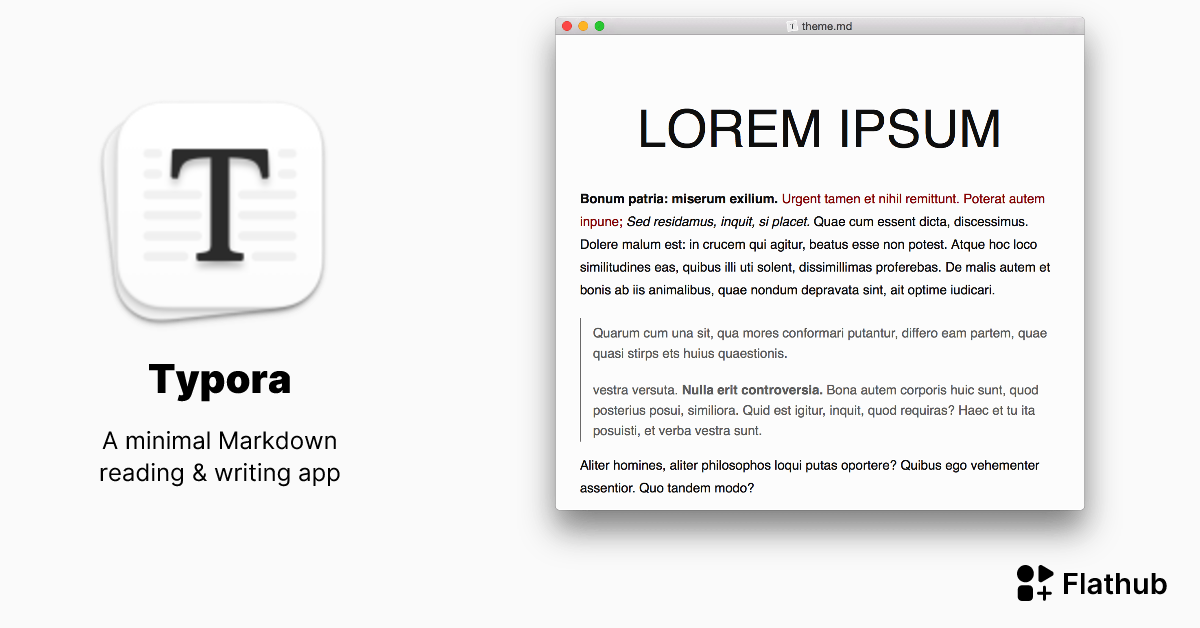 TyporaをLinuxにインストール | Flathub
