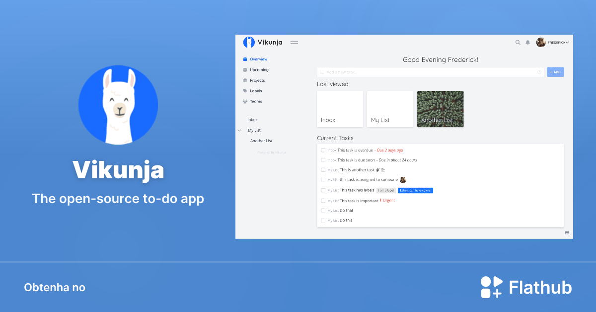 Instalar Vikunja no Linux | Flathub