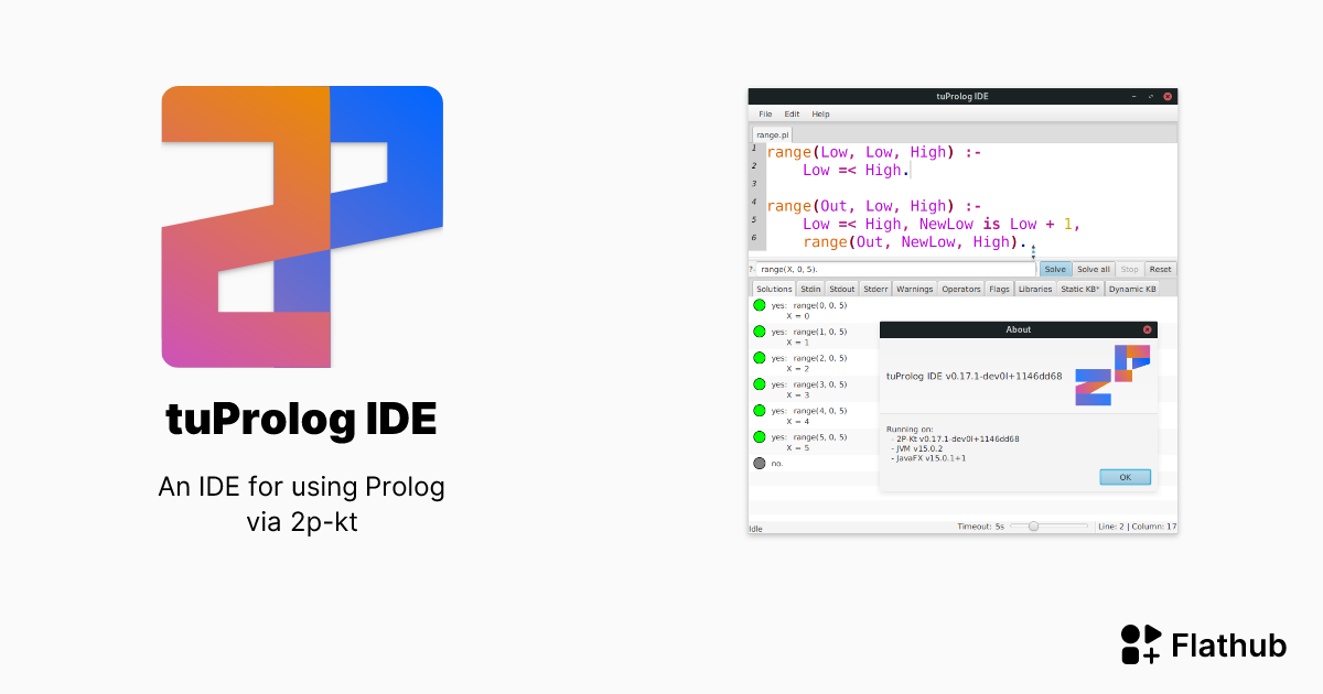 Install tuProlog IDE on Linux | Flathub