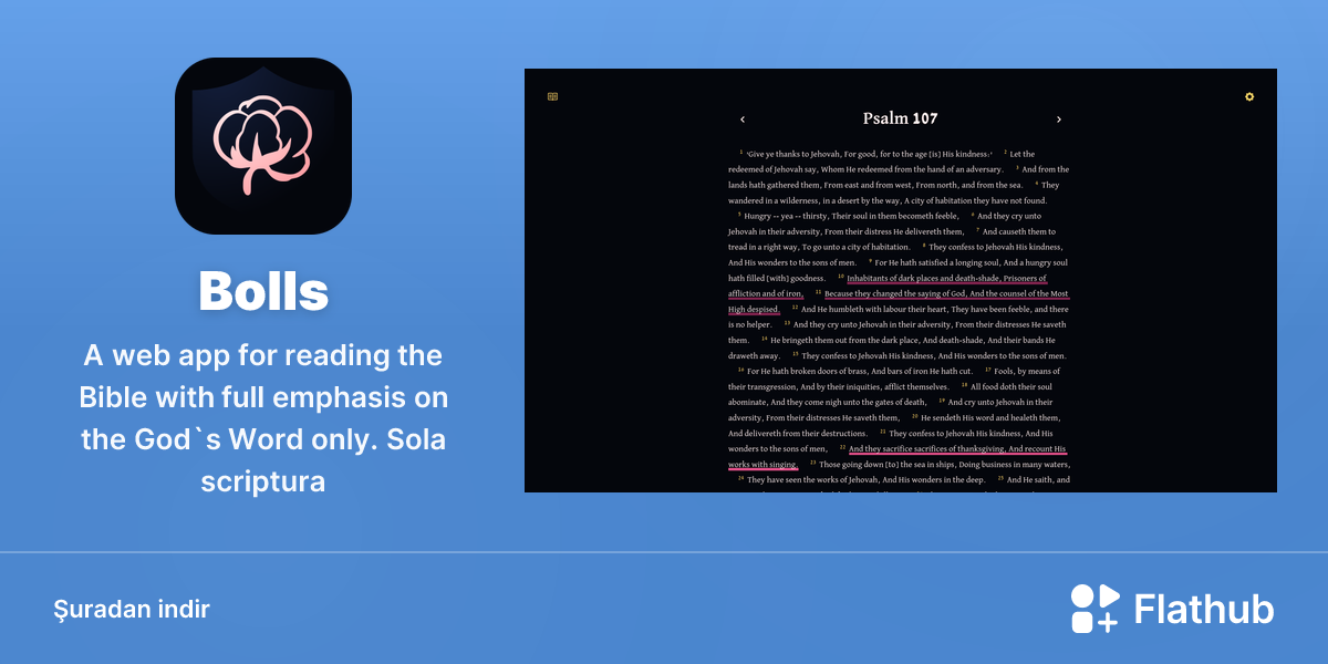 Bolls uygulamasını Linux'ta kur | Flathub